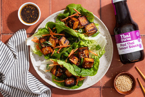 Savory Tamari Tofu Lettuce Wraps – Thai and True